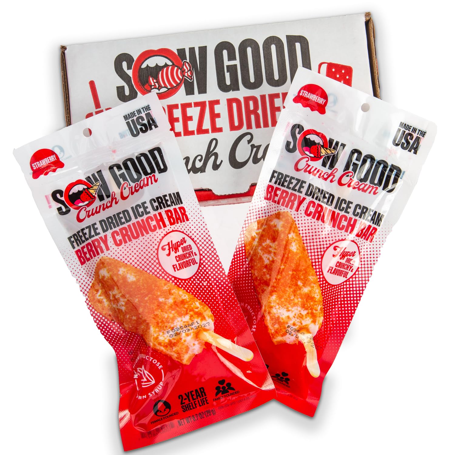 Sow Good Freeze Dried Berry Crunch Ice Cream Bar – The Head Nut